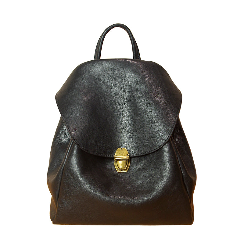 Simple Classic Vintage Leather Backpack – FemmeFinery Shop